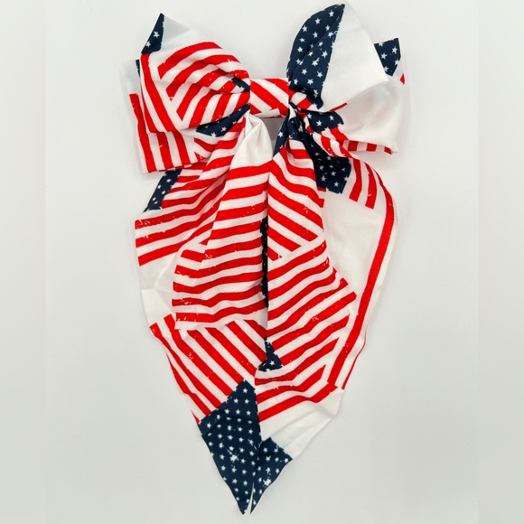 Accessories | Flag Pattern Bow Hair Barrette New | Poshmark